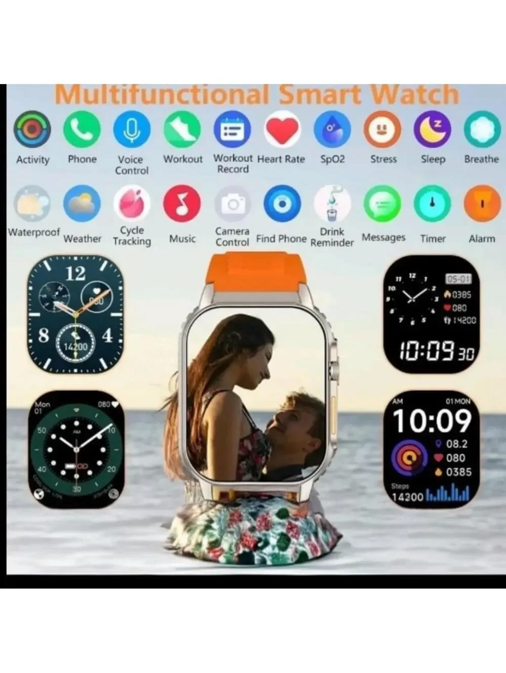 Wearables | C90 Ultra 3 Smart Watch Orange Smartwatch Fitness Tracking ...